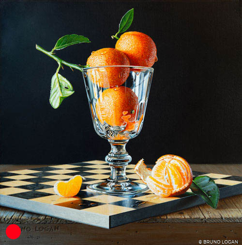 Recent work of BRUNO LOGAN, French Master of trompe l'oeil painting.